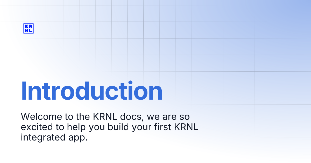Introduction | KRNL Docs