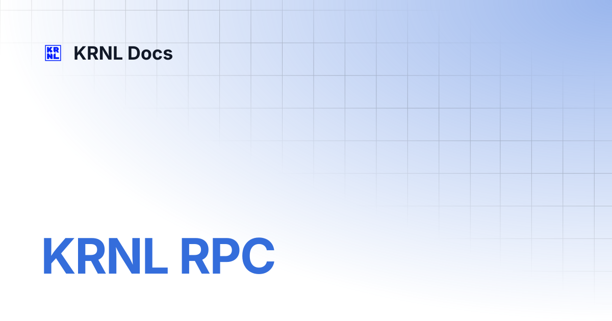 KRNL RPC | KRNL Docs